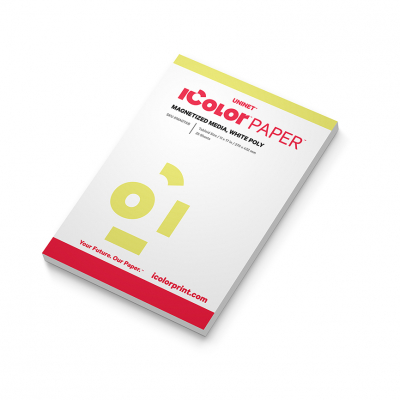 IColor Magnetized Media, White Polyester - Tabloid Size (25 Pack)